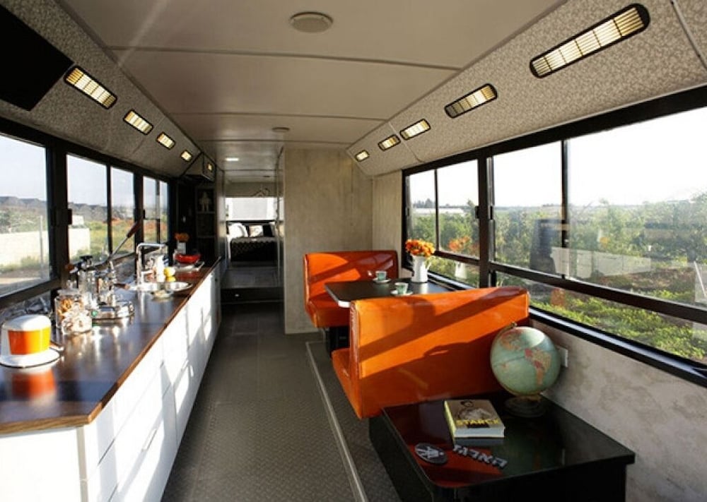 This Public Bus Was Converted Into A Cool And Comfortable Living Space. Located. - Telavive